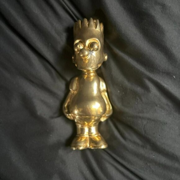 Toys | The Simpsons Goldplated Metel Bart Simpsons Statue | Poshmark